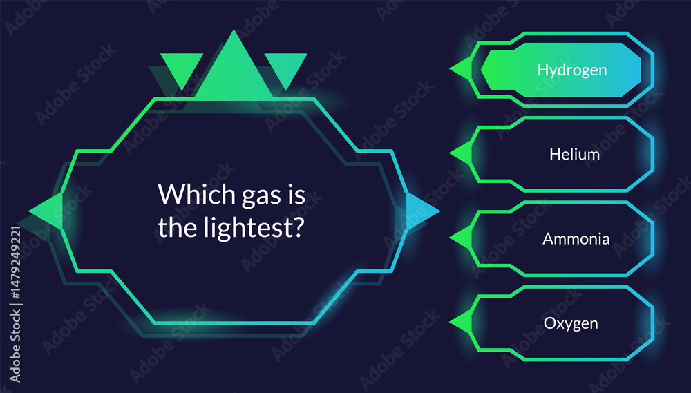 Quiz game questions or test menu choice templates with answers. Trivia ...