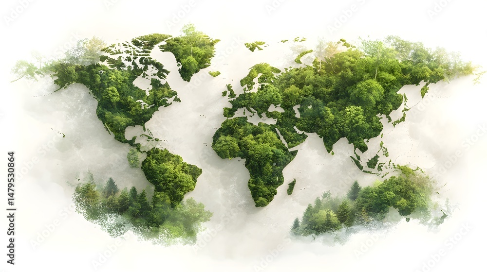 Illustration Stock Eco Friendly Infographic World Map Visualizing ...