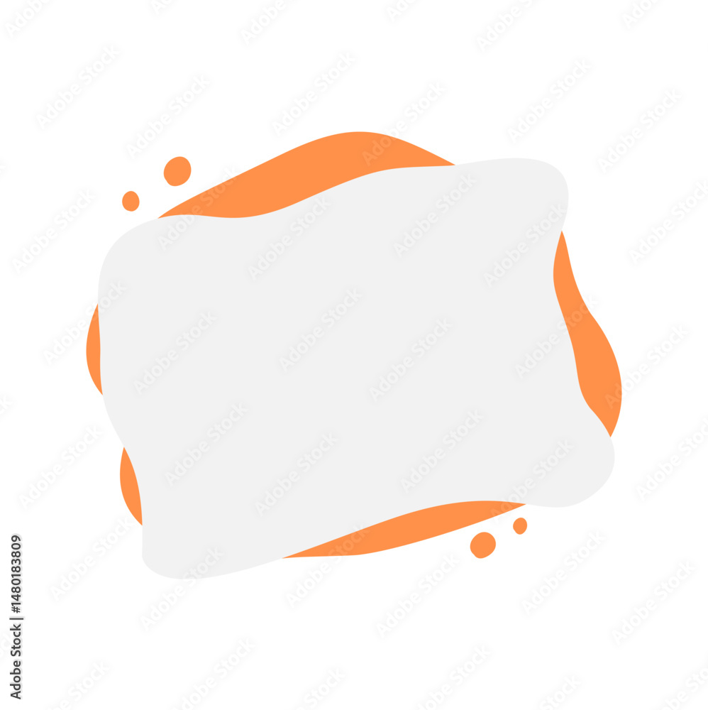 Blob text box vector. Irregular fluid bubbles. Empty text box. Vector ...