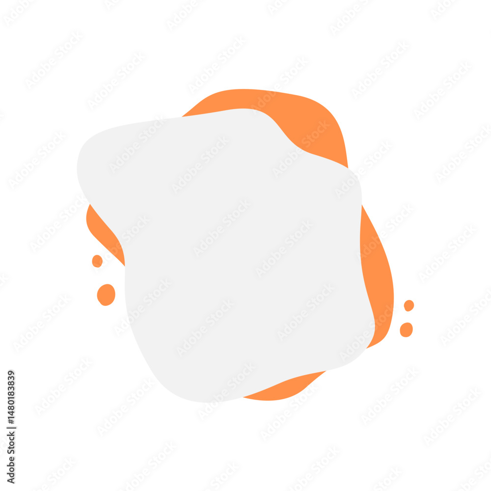 Blob text box vector. Irregular fluid bubbles. Empty text box. Vector ...