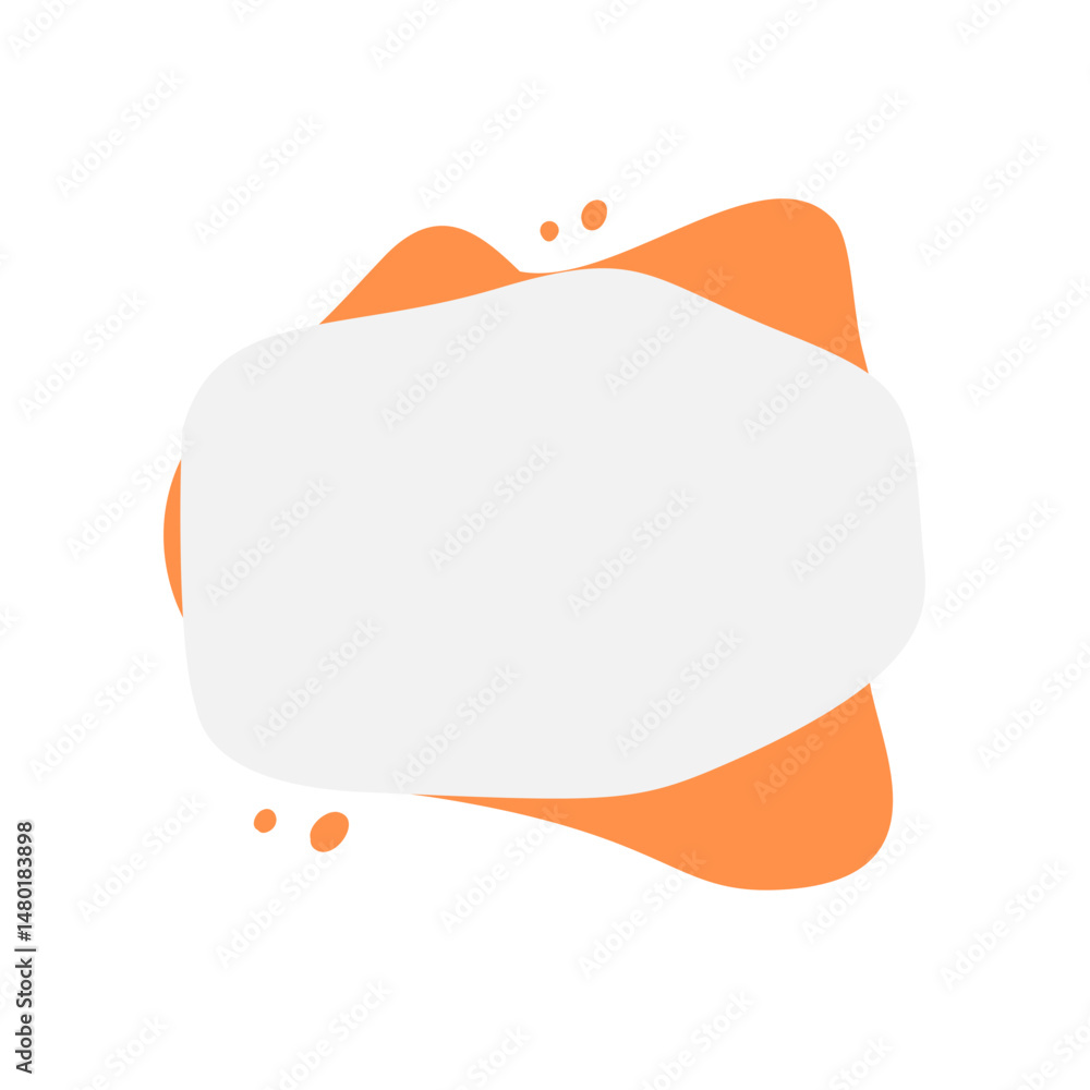 Blob text box vector. Irregular fluid bubbles. Empty text box. Vector ...