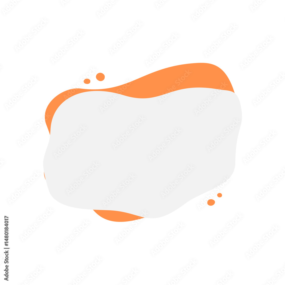 Blob text box vector. Irregular fluid bubbles. Empty text box. Vector illustration isolated on ...