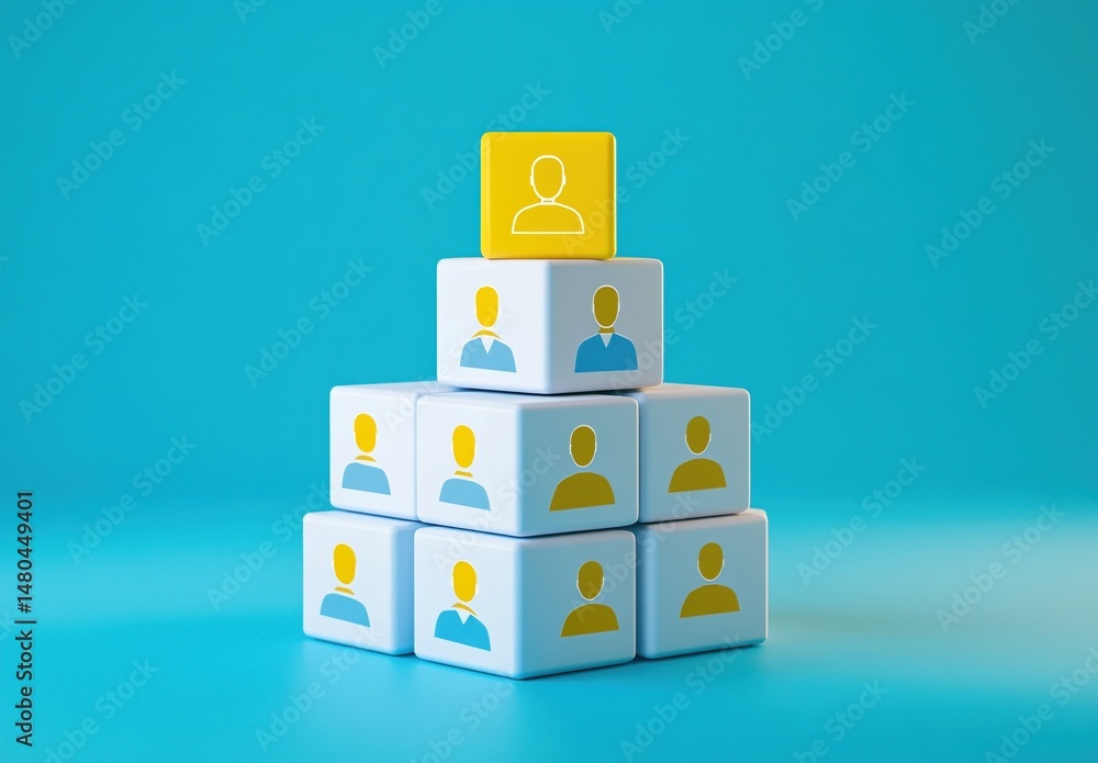Visualizing Organizational Hierarchy: A Pyramid of People Stock Photo ...