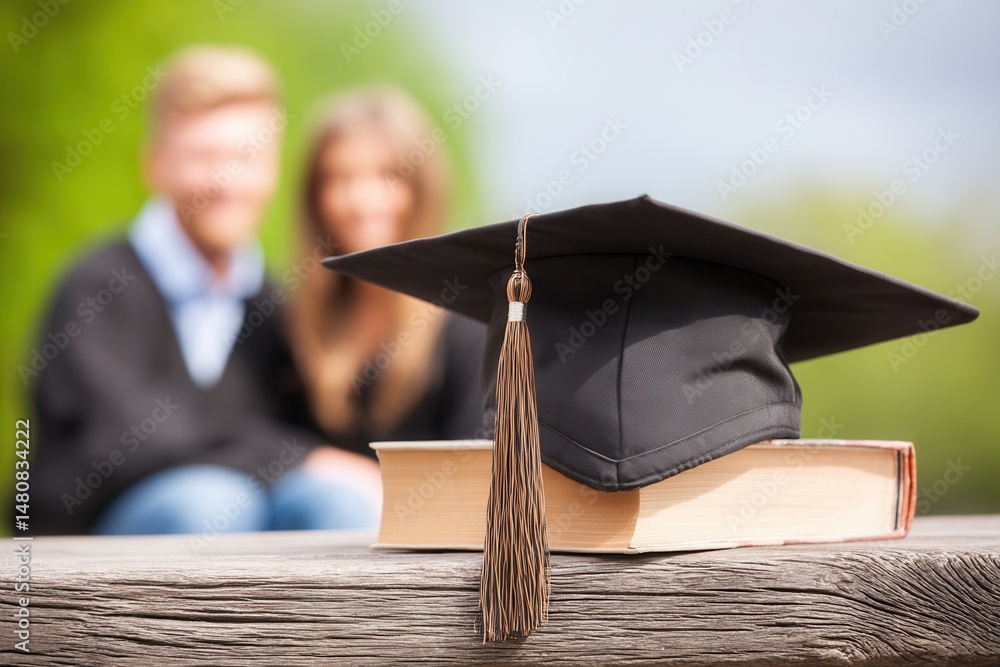 Graduation banner with cap and diploma, editable template, graduation ...