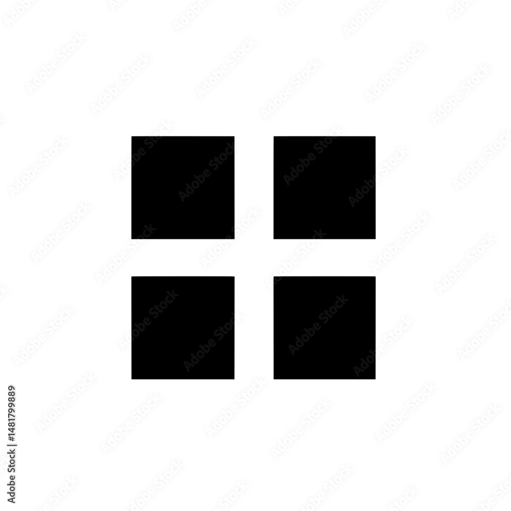 Praca wektorowa bez tantiem: Classic four-square grid layout with sharp ...
