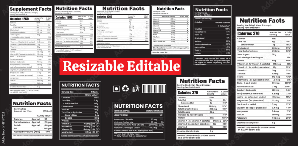 nutrition facts,supplement facts label,vitamin facts ,nutrition fact ...