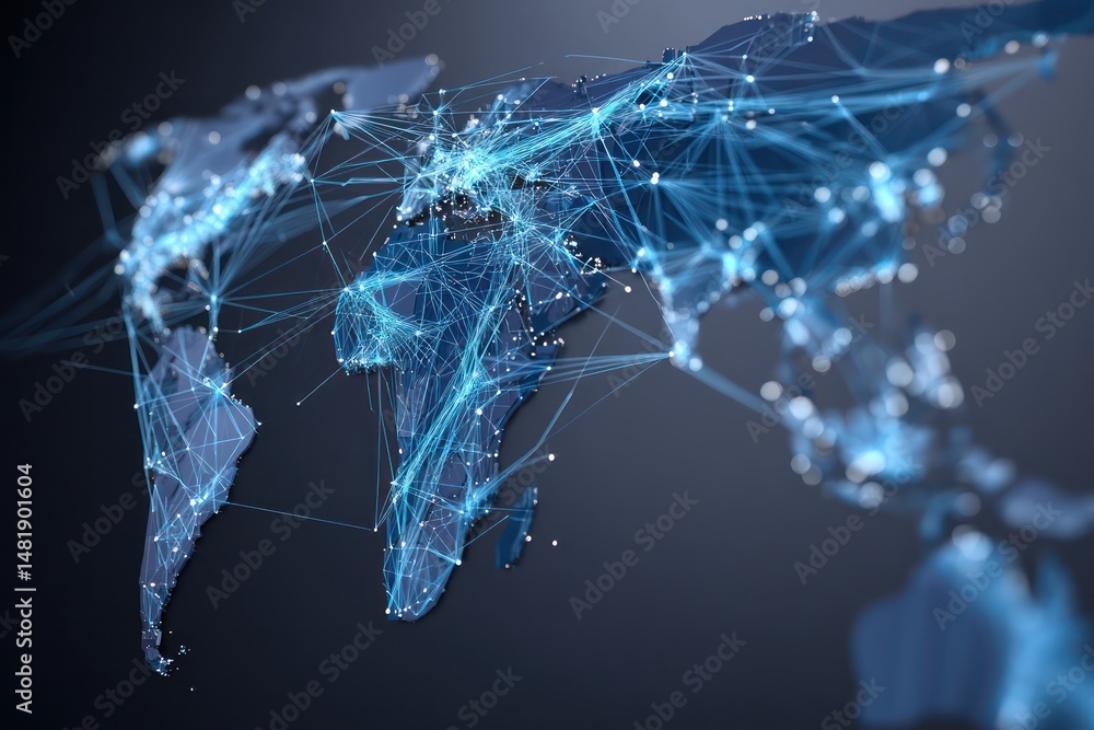 World map reveals digital connections linking countries, networks, and ...