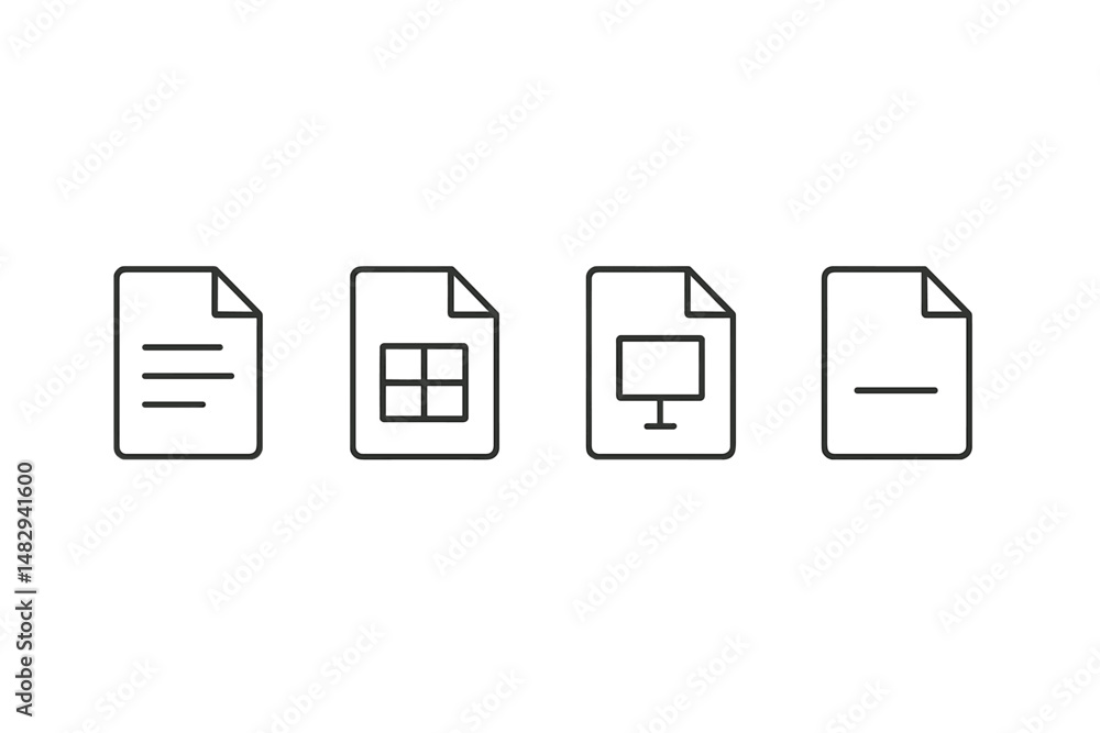 Different types of documents representing various formats for ...