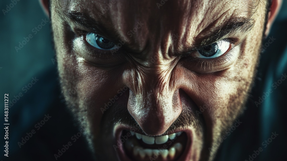 How can a face express anger without words? Stock Illustration | Adobe ...