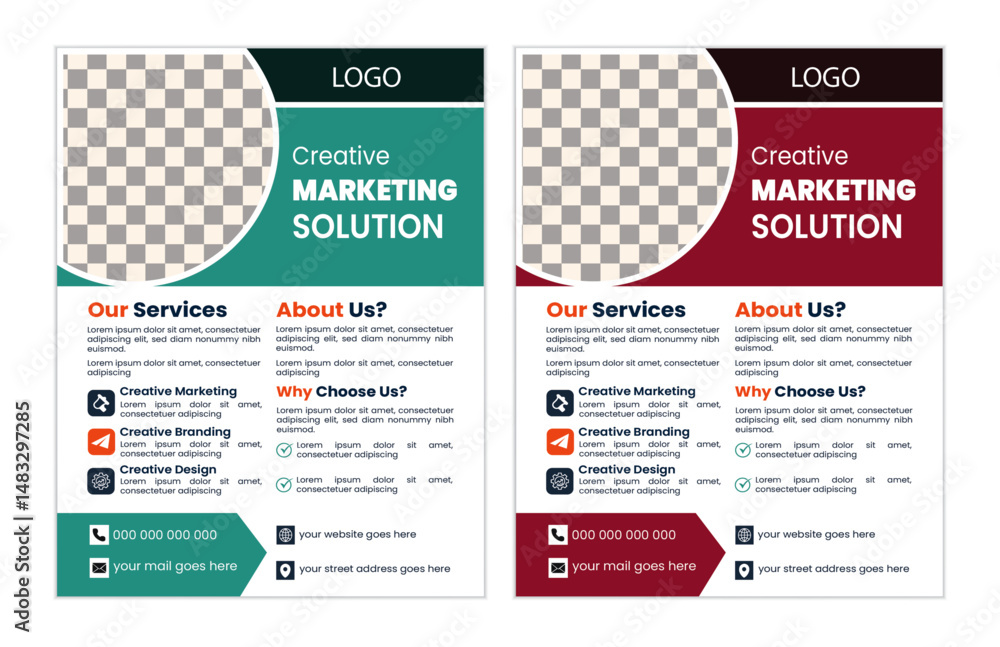 Creative professioanl a4 size flyer, flyer template layout and modern ...