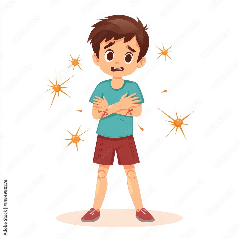 Ilustración de Stock Juvenile idiopathic arthritis or JIA ad children ...