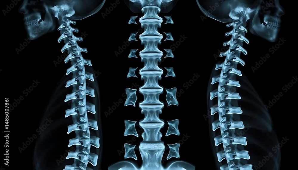 Comprehensive Lateral Spine X-ray This X-ray provides a detailed view ...
