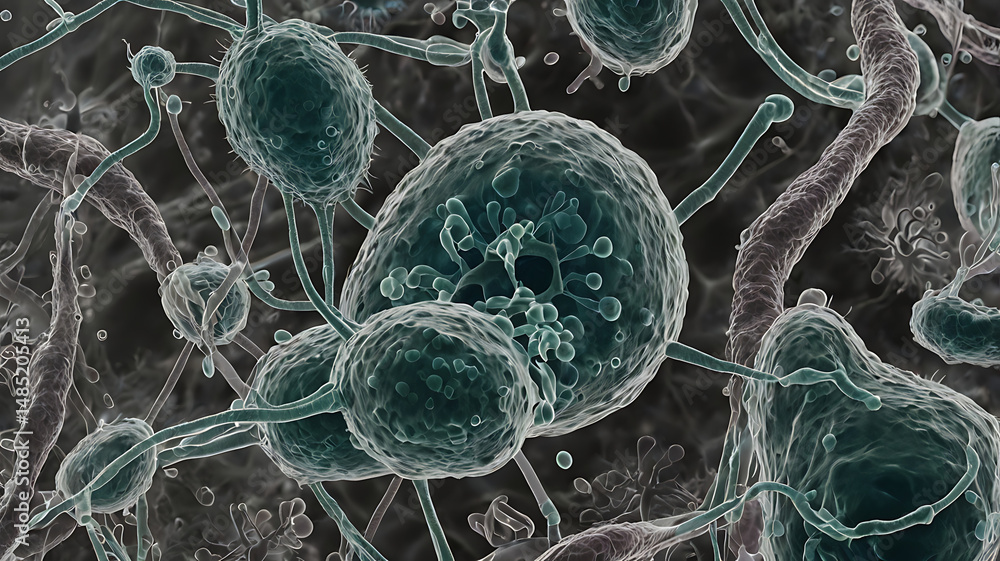 Illustration Stock High-resolution TEM image of Pseudomonas aeruginosa ...