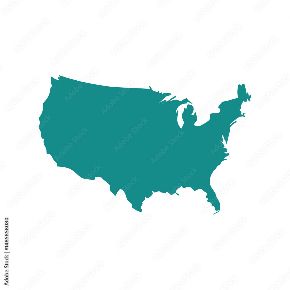 US map vector illustration. United States map outline, American ...