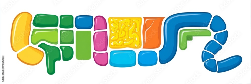 Human Digestive System: A Colorful Guide - A simplified, colorful ...