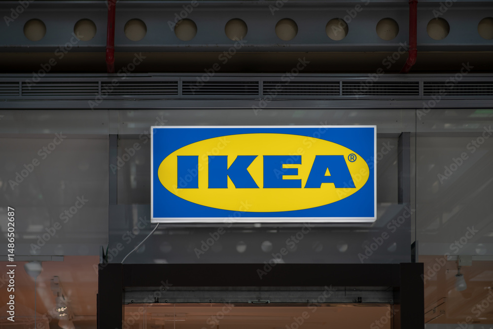 Ikea logo with a simple and modern design, features the company name in ...