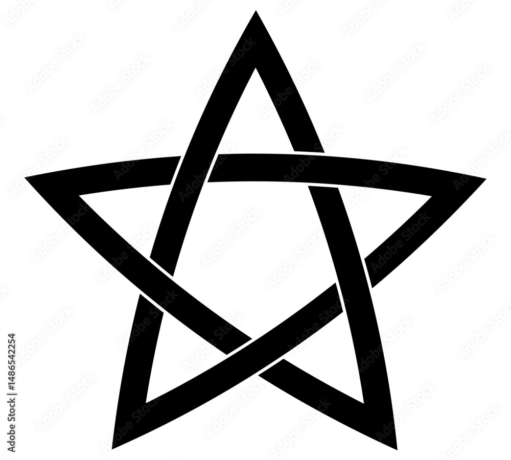 pentagram symbol vector white background for icon web wallpaper tattoo ...