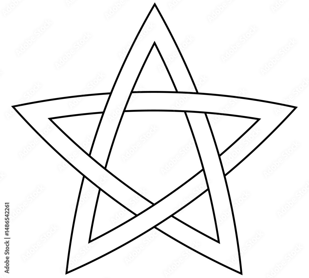 pentagram symbol vector white background for icon web wallpaper tattoo ...