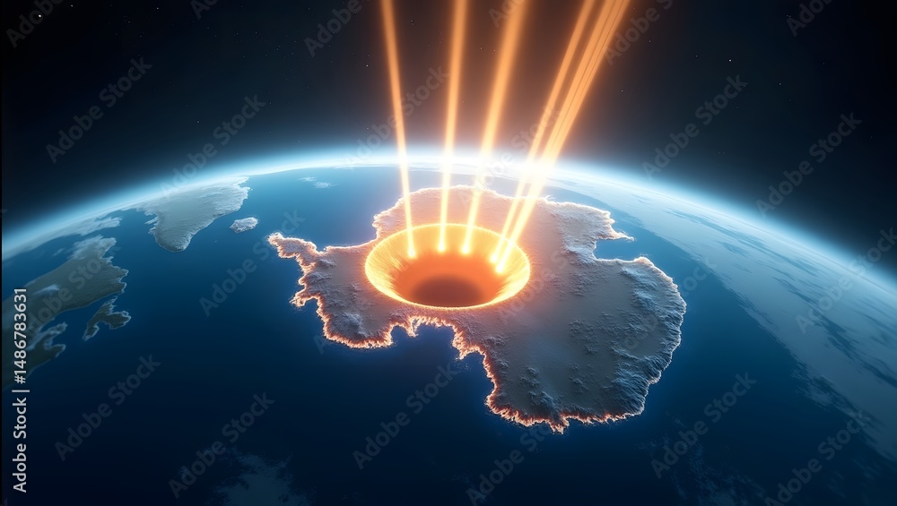 Scientific Visualization of Ozone Hole – Earth from Space Stock Photo ...