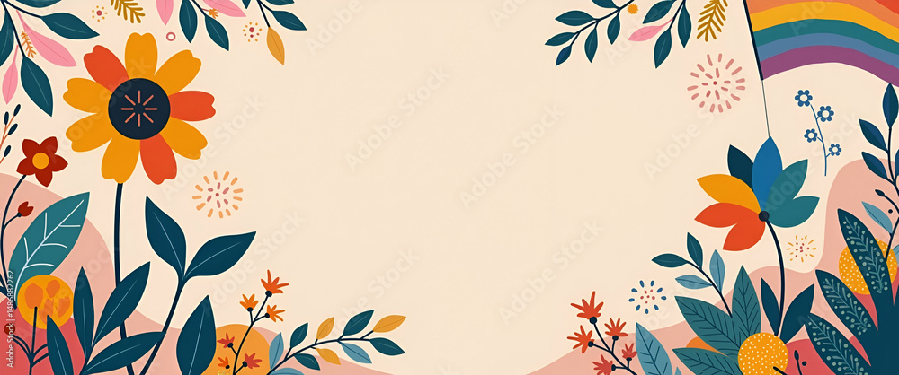 Illustration Stock Elegant Pride Month LGBTQ+ Symbols: A Visual Display ...
