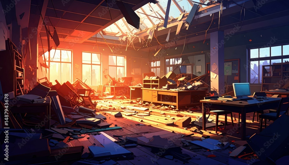 Devastating Scene Inside School Following Structural Collapse Disaster ...