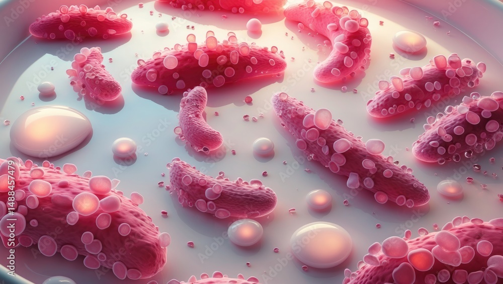 Red blood cell stacks visualized with light microscope during ...