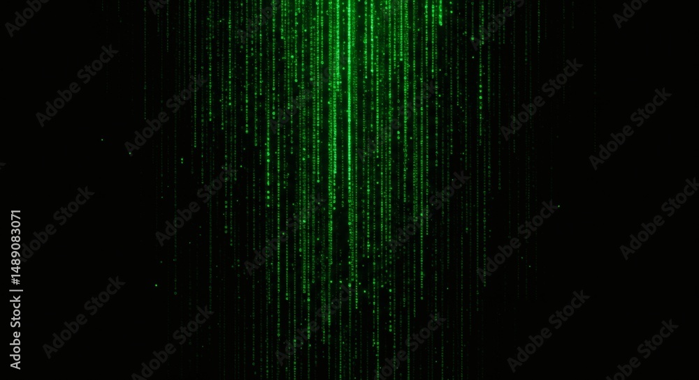 Download green matrix code rain effect background for tech and ...