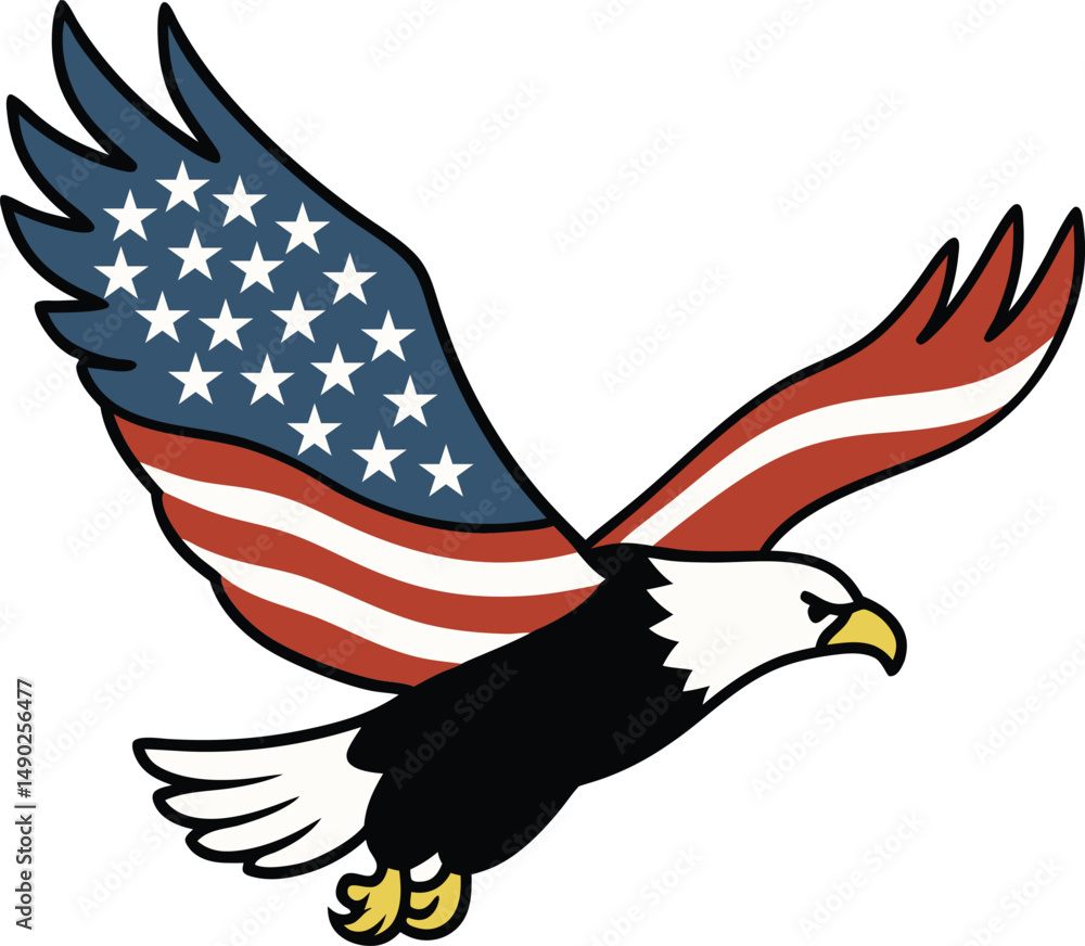 American flag eagle vector, Flag Day in the United States of America ...