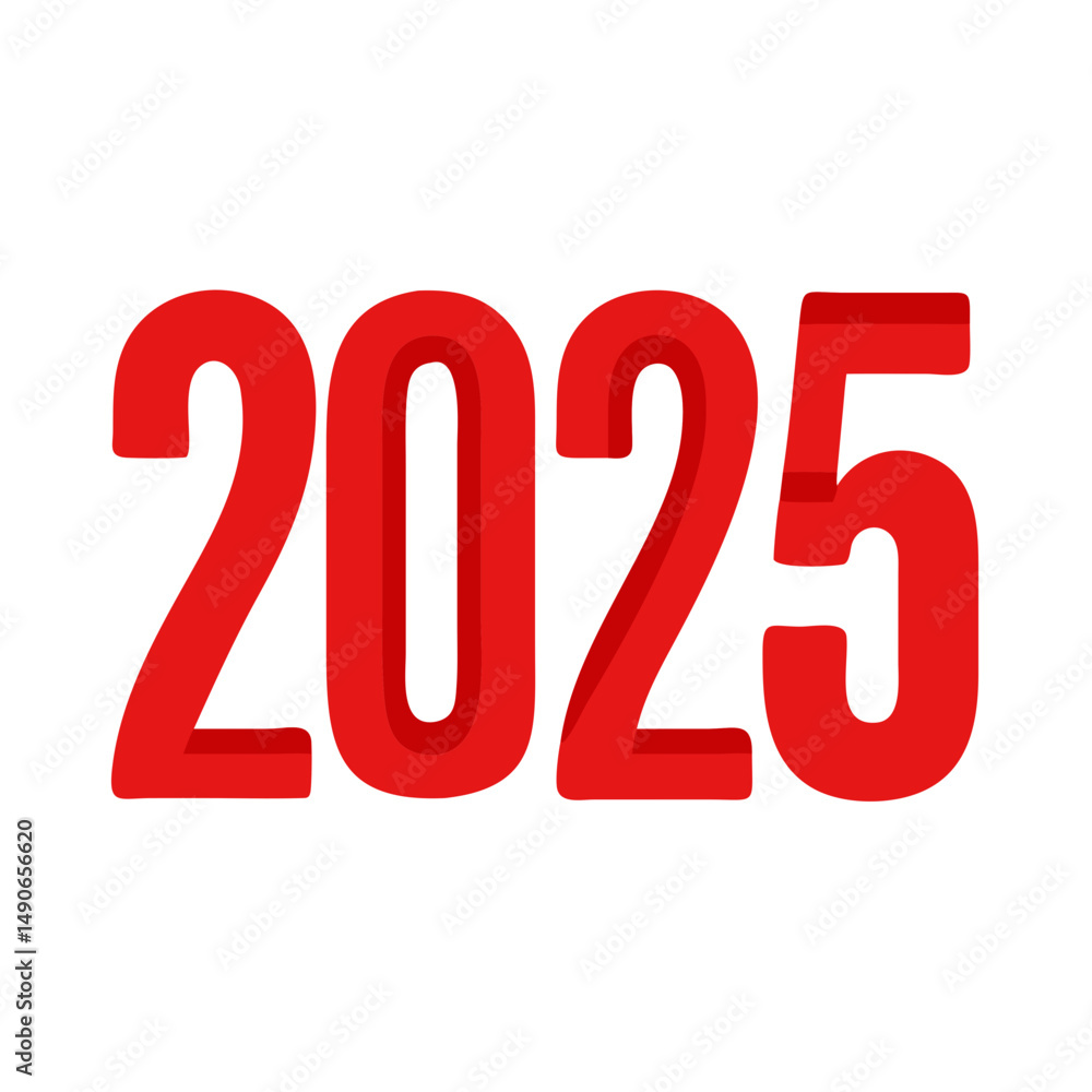 big 2025 numbers icon, big 2025 numbers vector illustration-simple ...