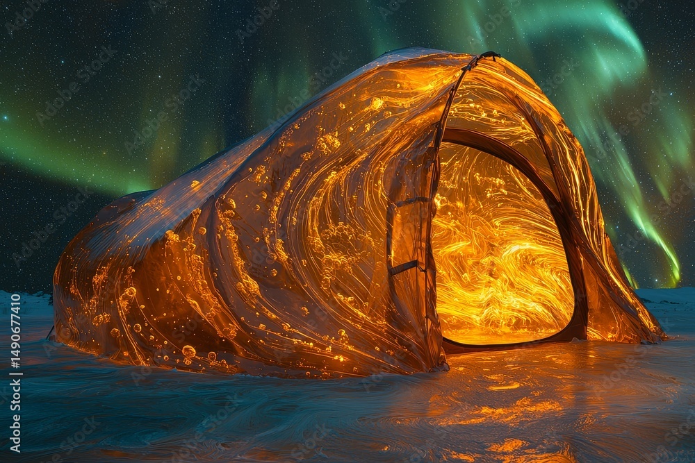 Fluid dynamics simulation with swirling aurora as viscous paint flow ...