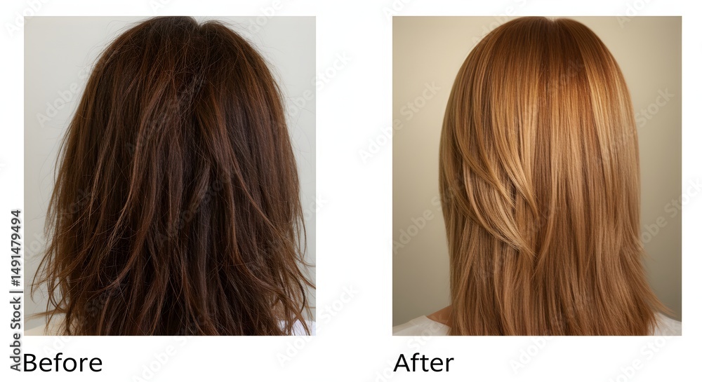 Hair Transformation Before After: A side-by-side comparison showcasing ...