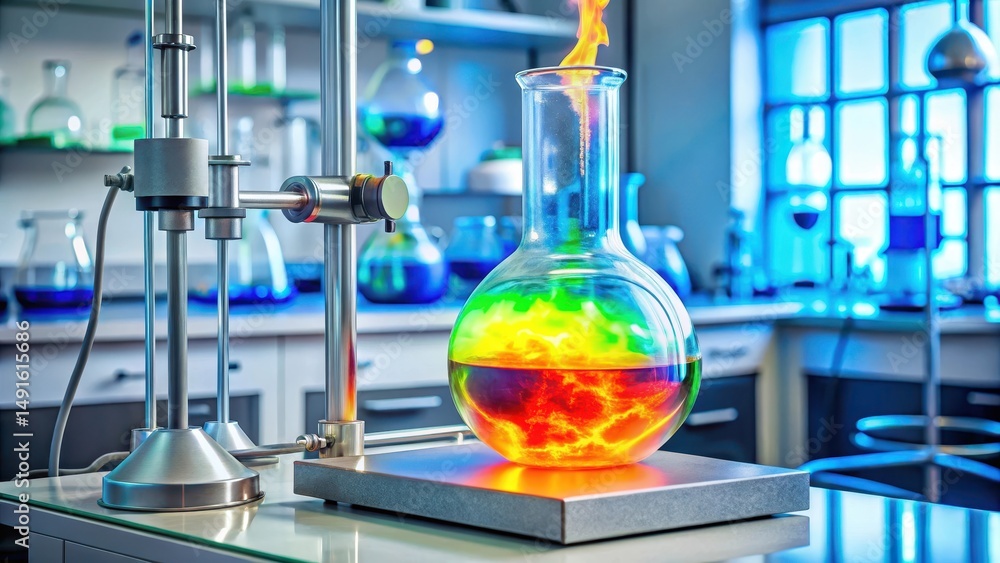 Chemical reaction vessel with heat map visualization during exothermic ...