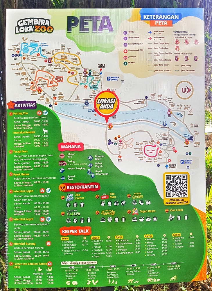 Yogyakarta, Indonesia on 2 Apr 2025. Zoo Map Guide for Activities and ...