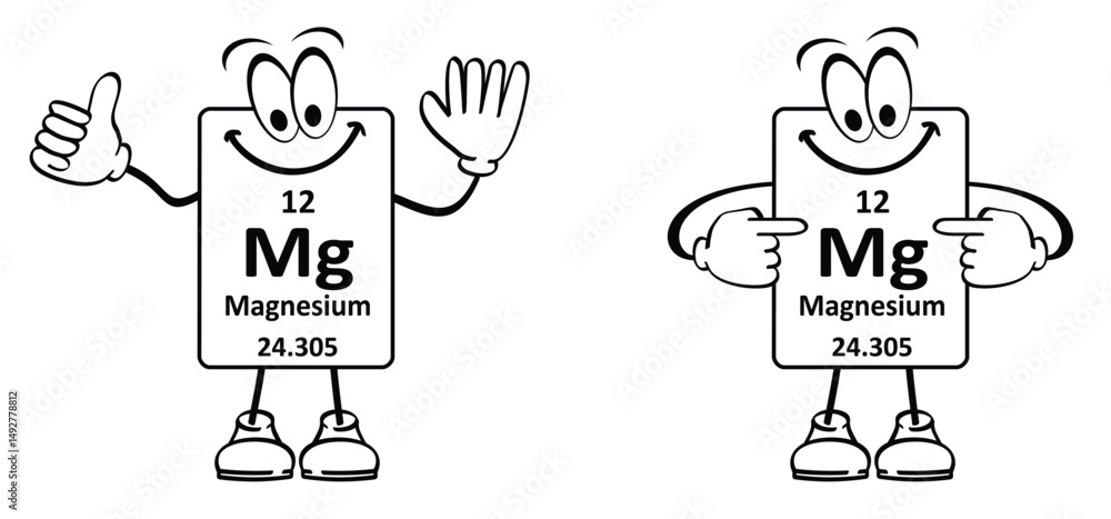 Vector de Stock Atomic number 12, Mg Magnesium 24.305 Magnesium ...