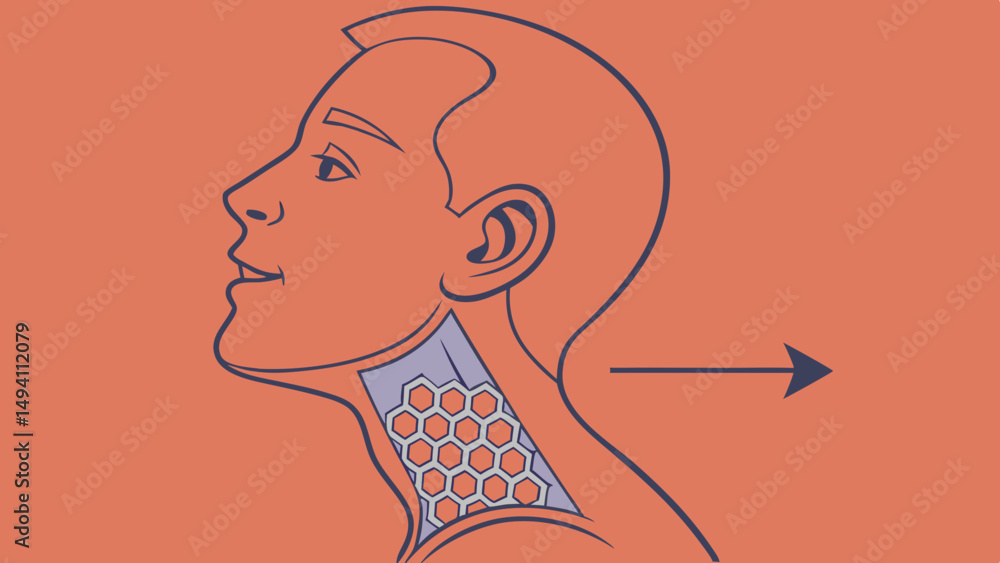 Anatomy of the Human Neck: Lymph Nodes and Their Function Stock Vector ...