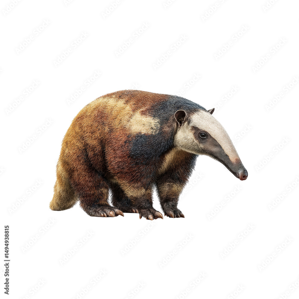 Giant Anteater Close-Up Unique Fur Pattern and Striking Features Stock ...