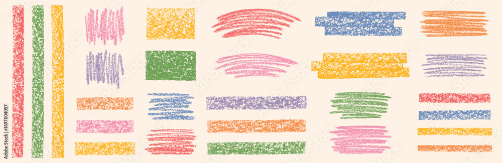 Textured colorful strokes, rectangle stripes strips scribbles ...
