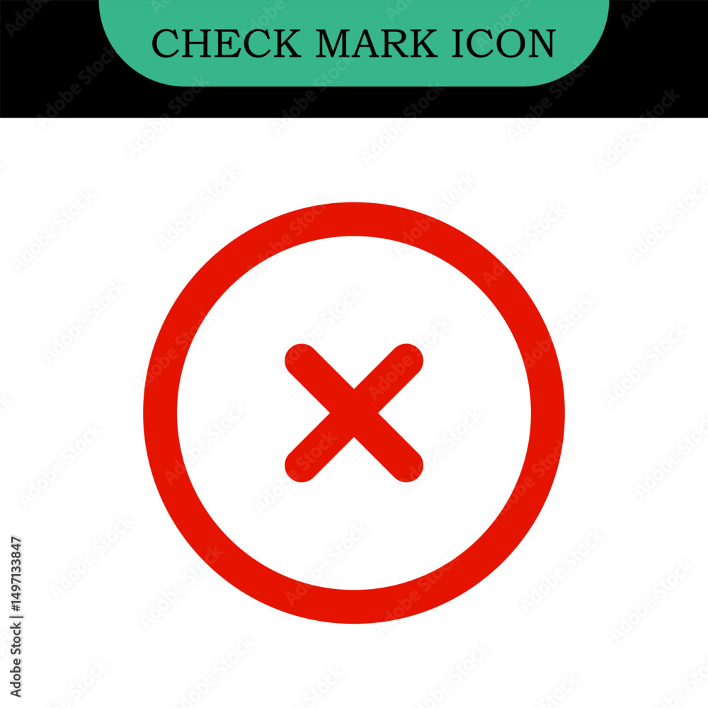 Set of Green check marks, red cross signs, checkbox list vector icon ...