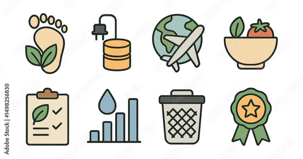 Praca wektorowa bez tantiem: Outline with Fill vector icons of ...