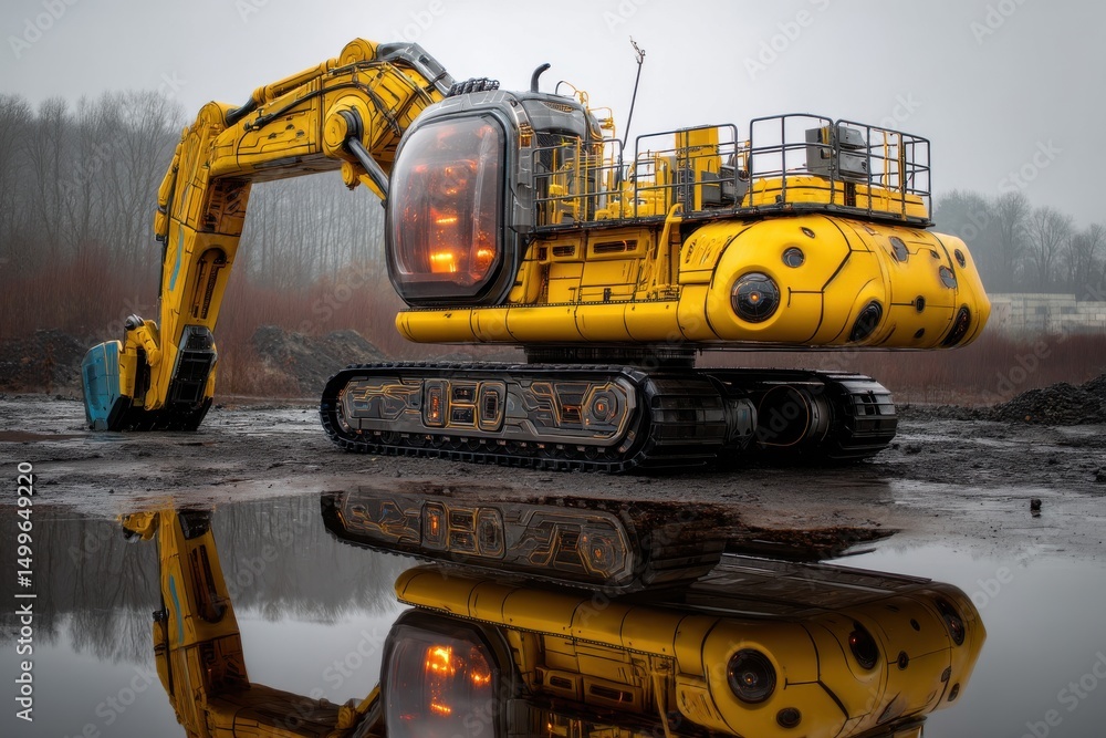 AIcontrolled excavator with no driver inside future of autonomous ...