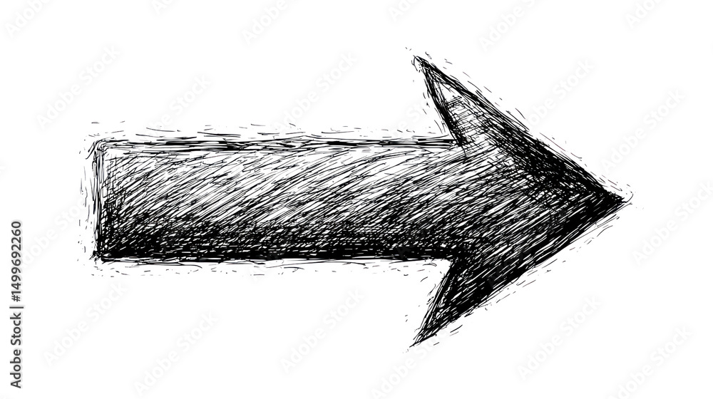 Directional Vector: A simple yet powerful sketch of a right-pointing ...