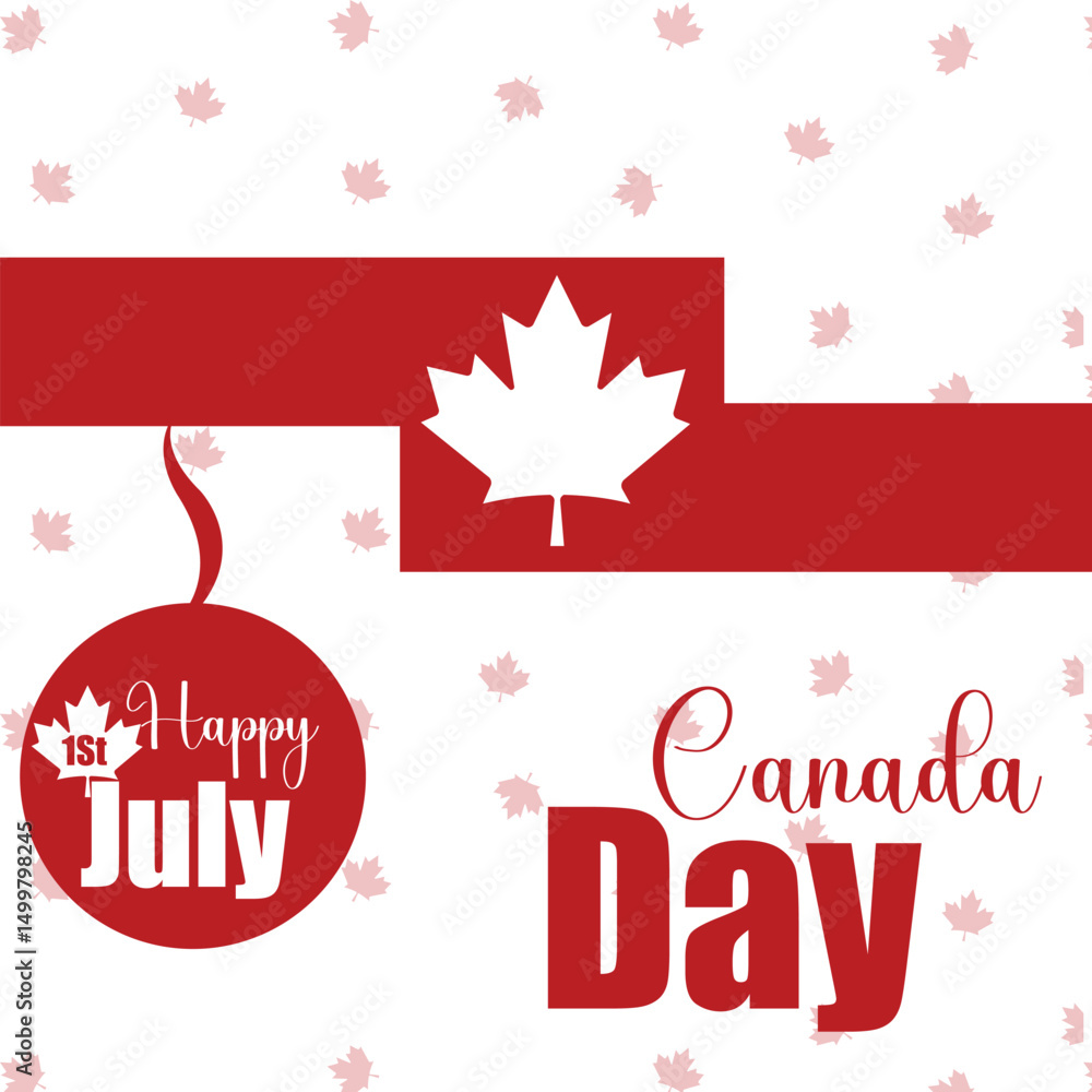 Vector de Stock Canada Day, Maple leaf icon, Canada Day Events, 1st ...
