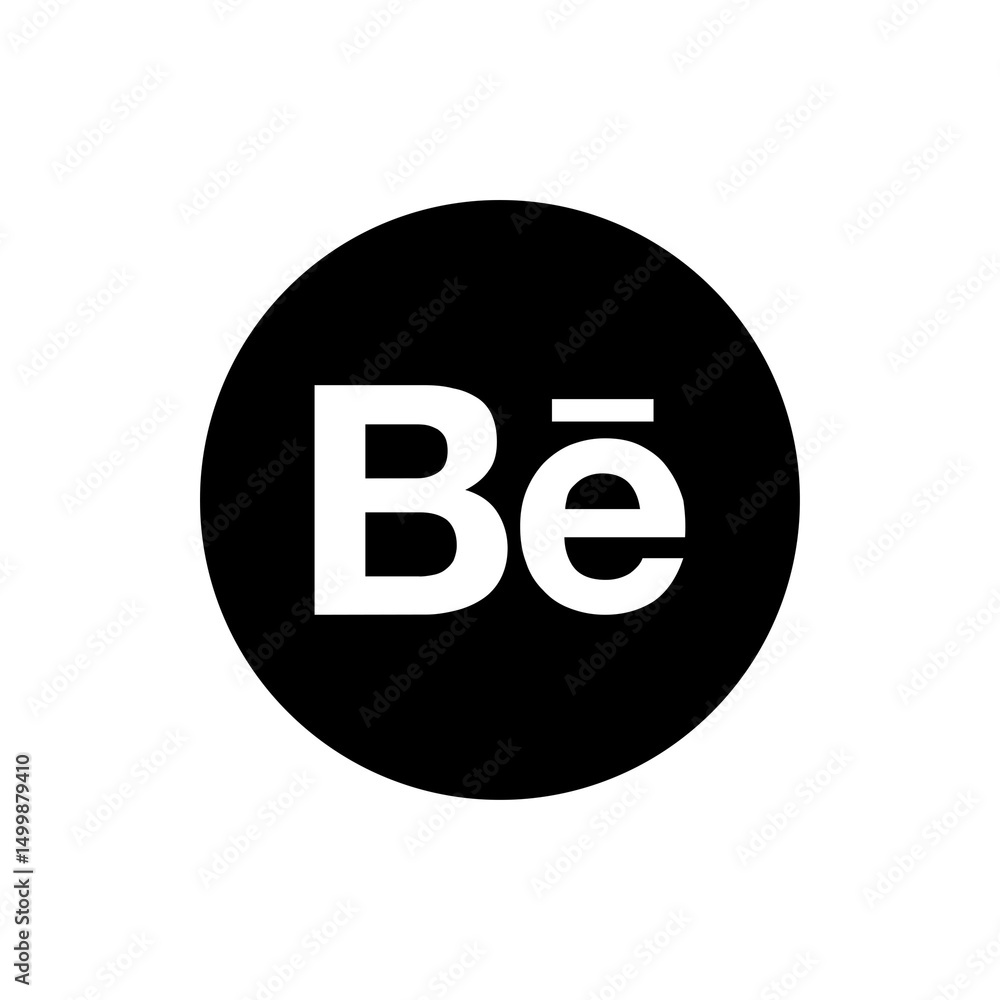 Foto de Stock Behance Black Circle Logo Icon, Be App PNG, Transparent Background, Premium Social ...