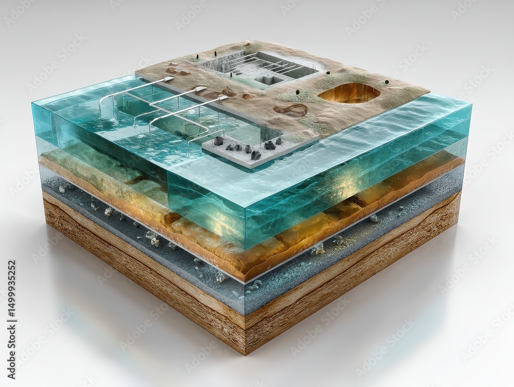 Technical diagram of intelligent ecosystem management at the dam outlet ...