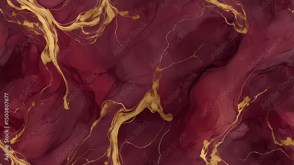 Maroon and Gold Abstract Marble Texture Seamless High-Resolution ...