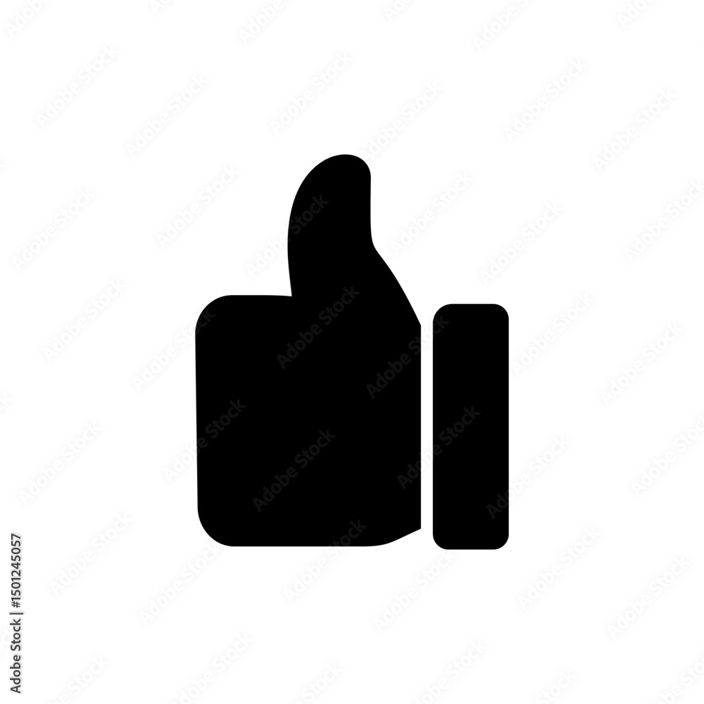 Like icon symbol for apps and websites. Thumbs up sign and symbol. Hand ...