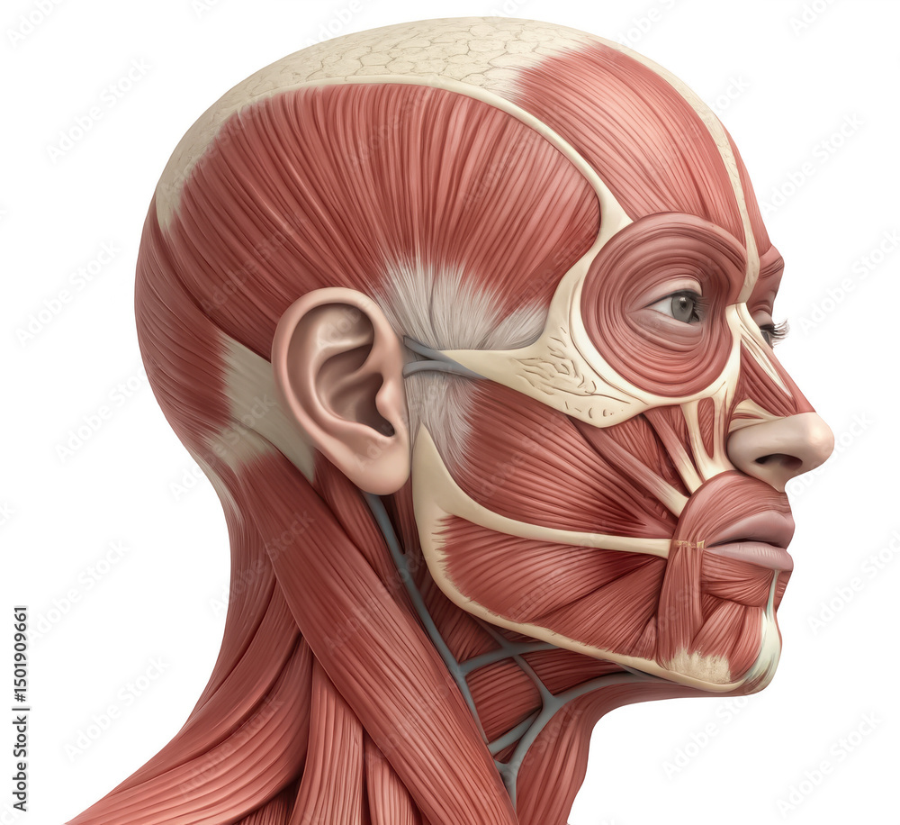 Human facial muscles model png anatomical facial muscles png face ...