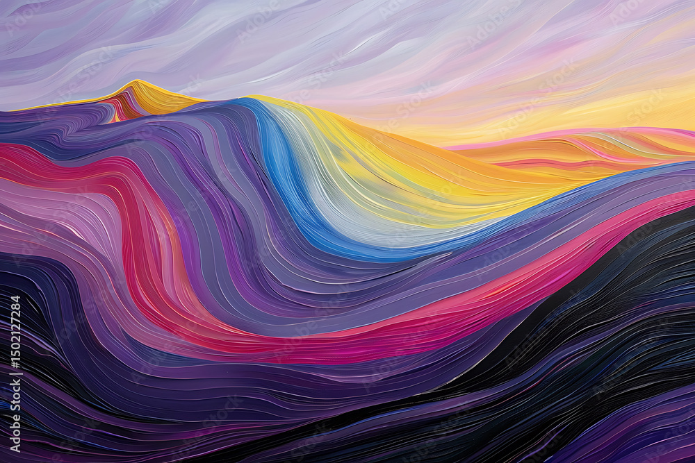 mind garden, a brain garden, where thoughts blossom into vibrant colors ...