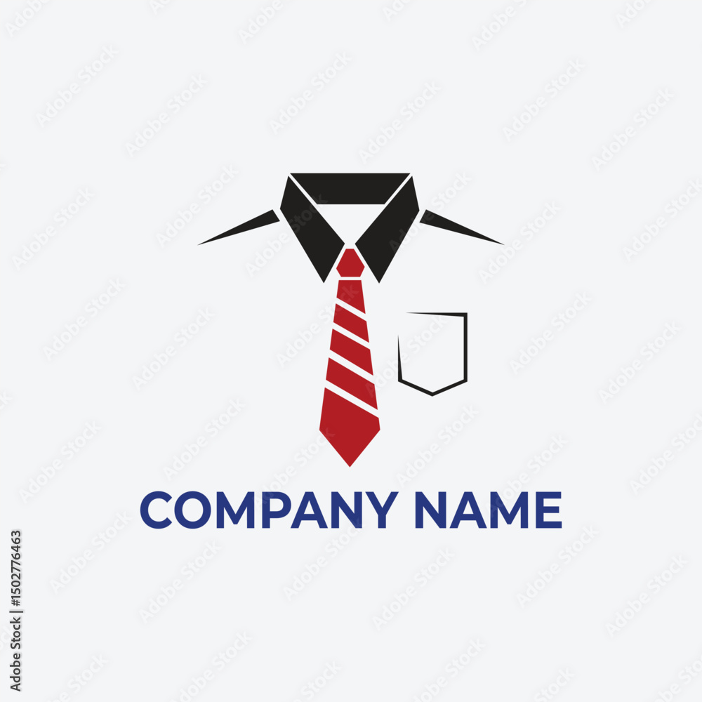 Formal Wear Logo, Shirt and Tie Icon, Professional Attire Symbol ...