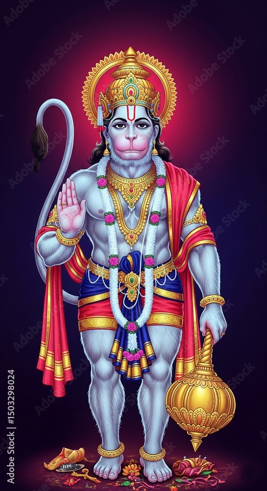 hanuman wallpaper hd 1080p animation 9:16 for mobile phone screen ...